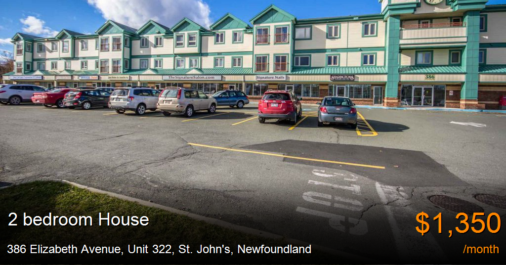 386 Elizabeth Avenue, Unit 322, St. John's - House for Rent