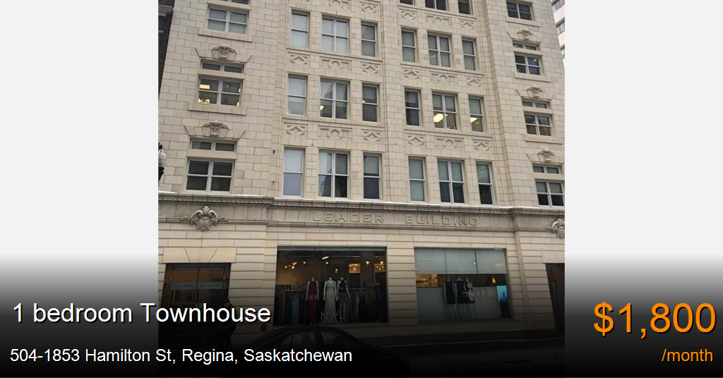 504-1853 Hamilton St, Regina - Townhouse for Rent