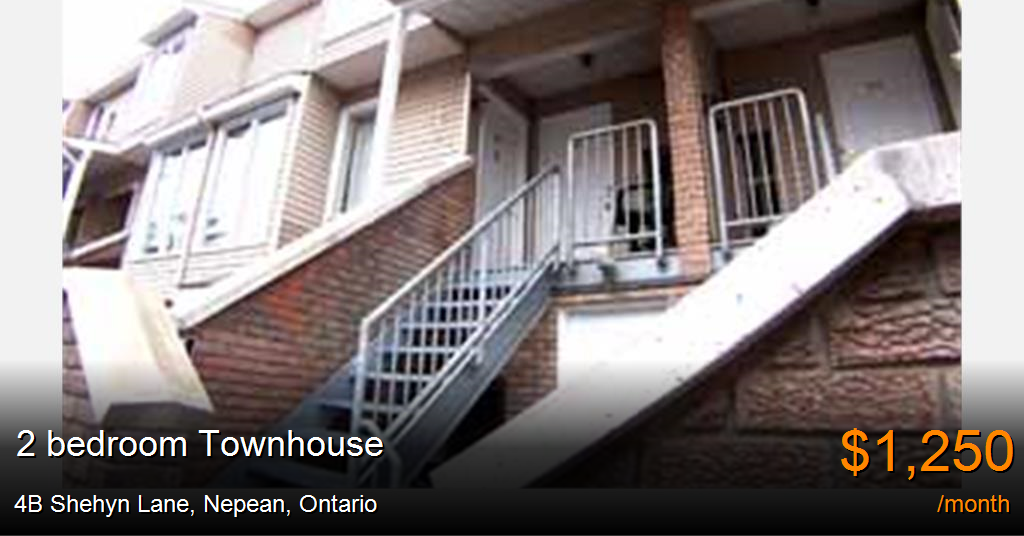 4b shehyn lane, nepean - Townhouse for Rent