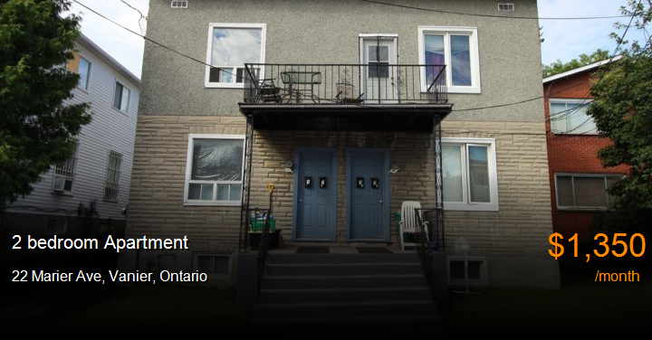 22 marier ave, vanier - Apartment for Rent
