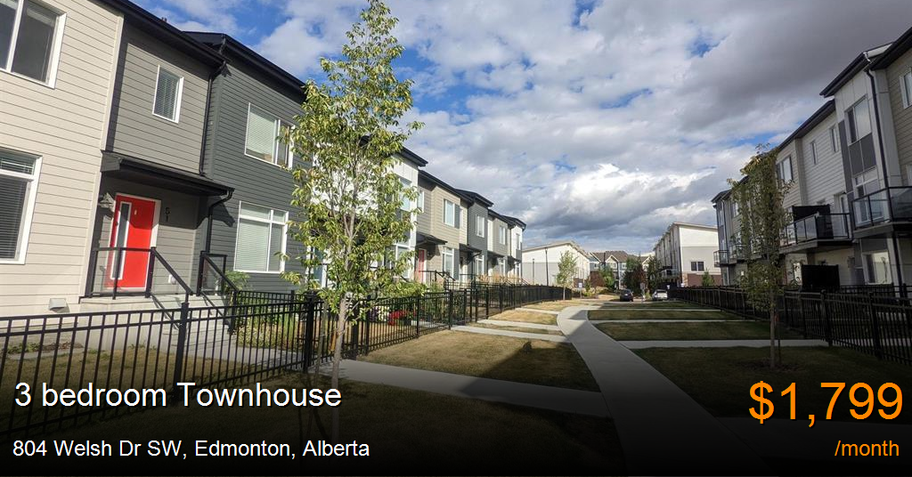 804 welsh dr sw, edmonton - Townhouse for Rent