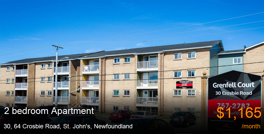 30, 64 crosbie road, st. john's - Apartment for Rent