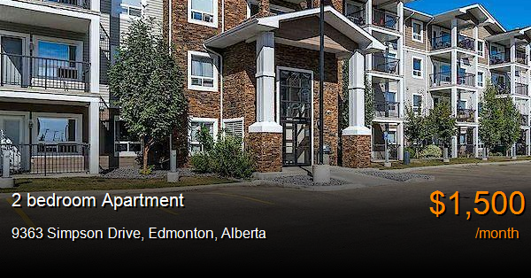 9363 simpson drive, edmonton - Apartment for Rent