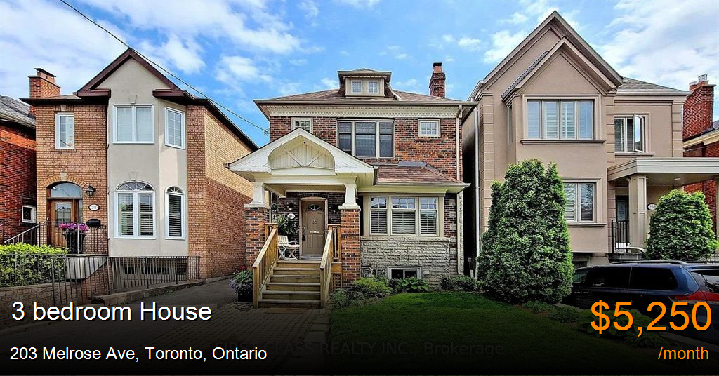 203 melrose ave, toronto - House for Rent