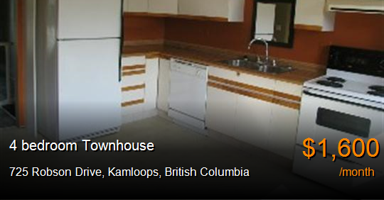 725 robson drive, kamloops - Townhouse for Rent