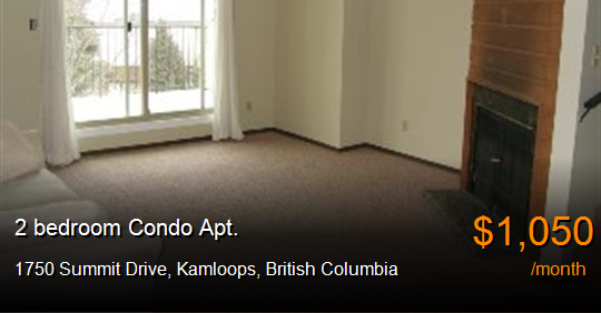 1750 summit drive, kamloops - Condo Apt. for Rent