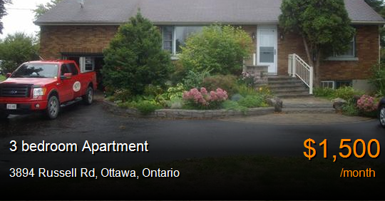 3894 russell rd, ottawa - Apartment for Rent