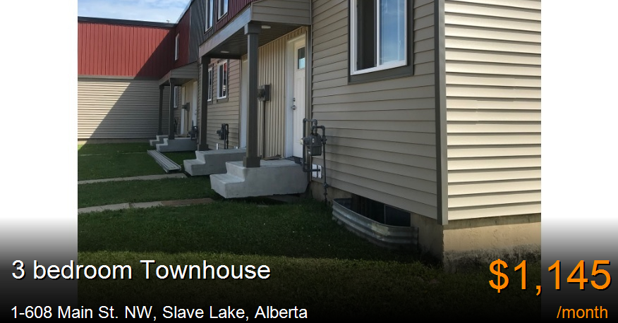 1-608 Main St. NW, Slave Lake - Townhouse for Rent
